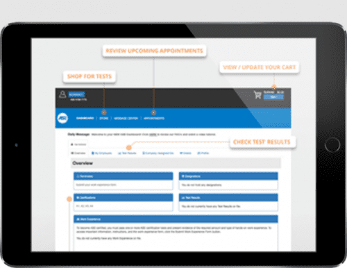 New myASE Dashboard Streamlines Registration/ Certification Process ...