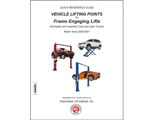 New Lifting Points Guide from Automotive Lift Institute (ALI) - Autosphere